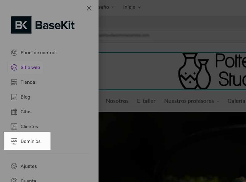 Enlazar un nombre de dominio a tu sitio web – BaseKit Soporte