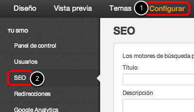 Editor 6 - Primeros pasos 3: Optimizar y publicar tu sitio – BaseKit ...